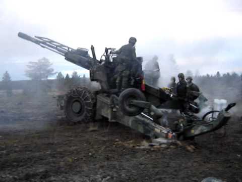 Swedish Artillery firing Field Howitzer 77A - Boden 2005, 2 - YouTube