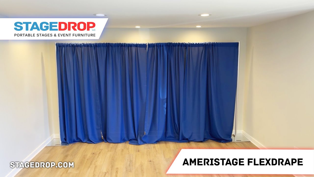 Ameristage FlexDrape Adjustable Back Drop/Curtain Wall Kit - StageDrop ...