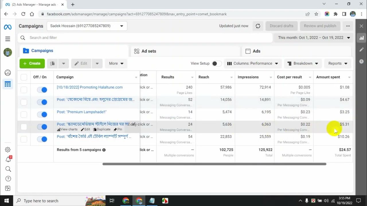 Facebook Page Boost Promote Active Ads Campaign।। Facebook Business ...