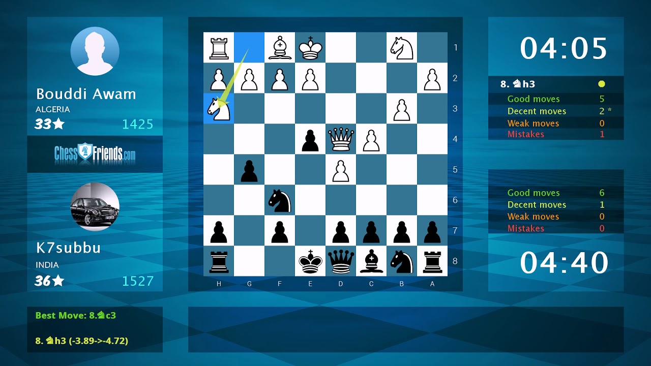 Chess Game Analysis: Bouddi Awam - K7subbu : 0-1 (By ChessFriends.com ...
