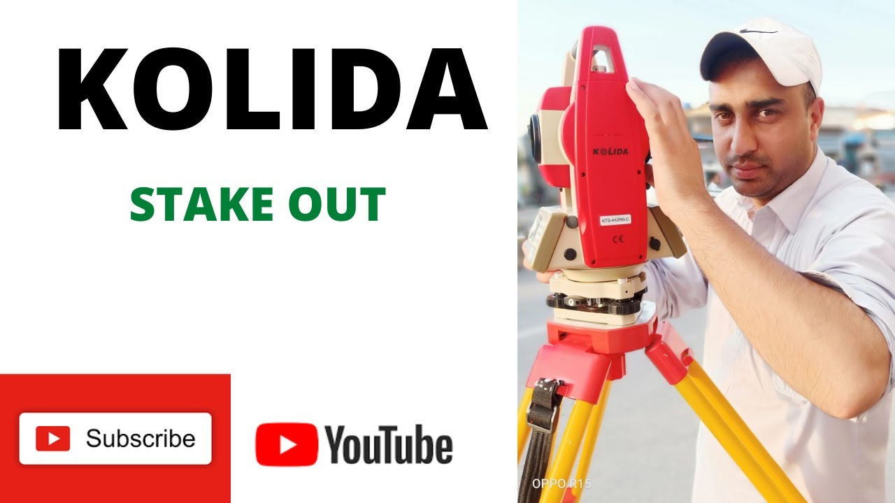 How to layout (Stake out) in Kolida Total Station. || Stake out in ...