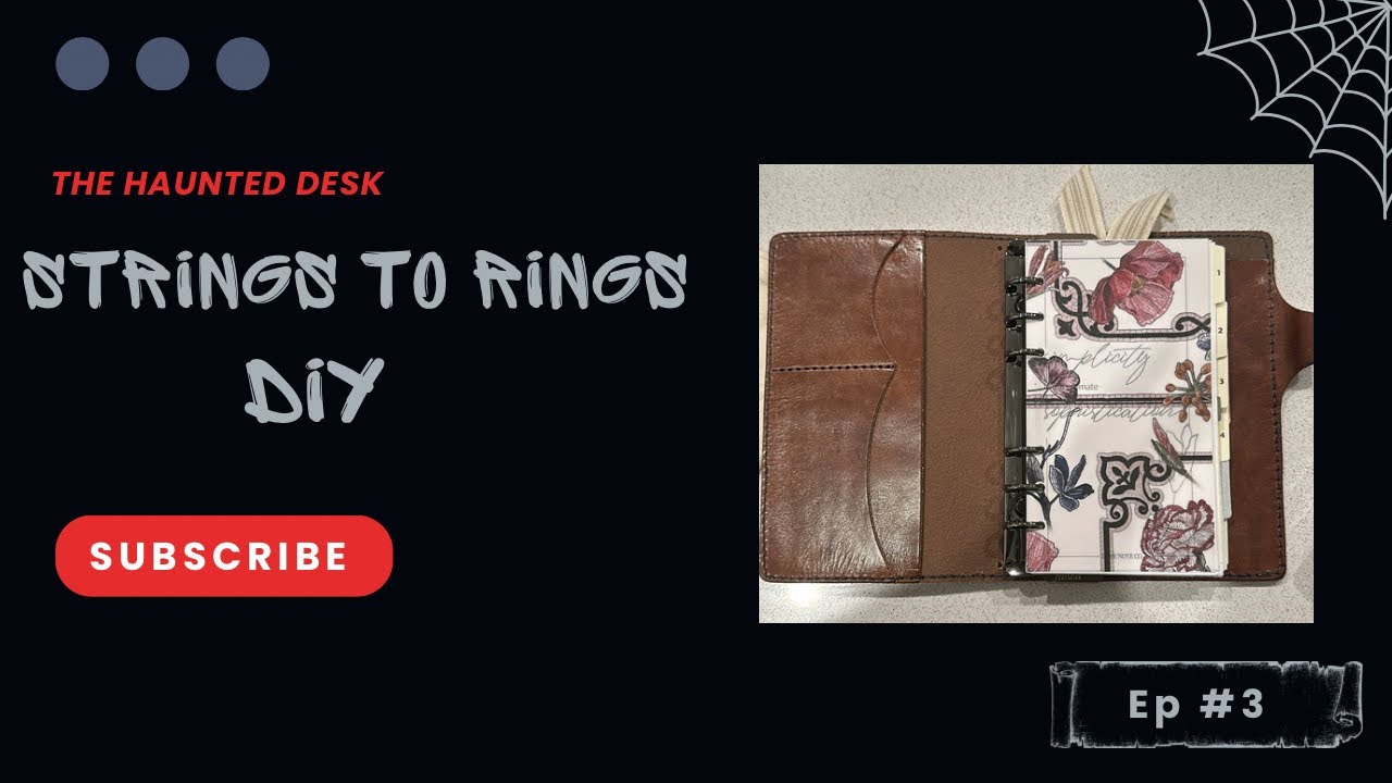DIY String to Rings Personal Planner - YouTube