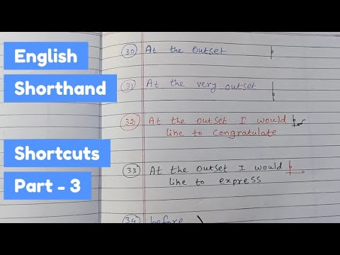ENGLISH SHORTHAND | SHORTCUTS | PART 3 | JUNIOR | SENIOR | HIGH SPEED ...