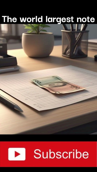 World Largest Bank Note | ప్రపంచంలో అతిపెద్ద నోట్ | interesting facts | Madhu facts hub - YouTube