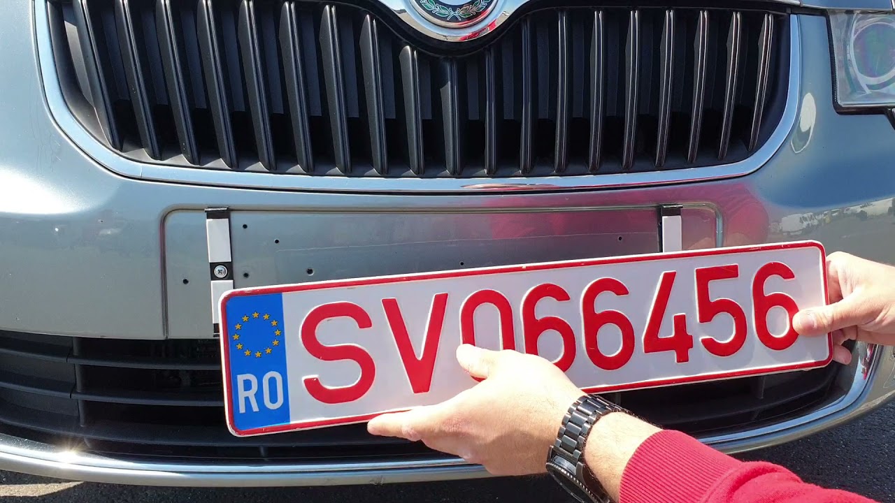 Suport pentru numar inmatriculare fara rama ULTRA SLIM - Video Montaj ...