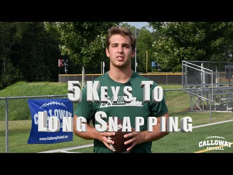 How to long snap for a punt, field goal and extra point - YouTube