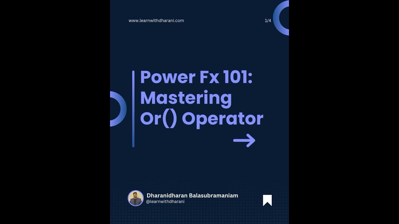 Power Fx: Using the Or() Operator in Power Fx | Day 12 #50DaysOfPowerFx #lowcode #powerfx - YouTube