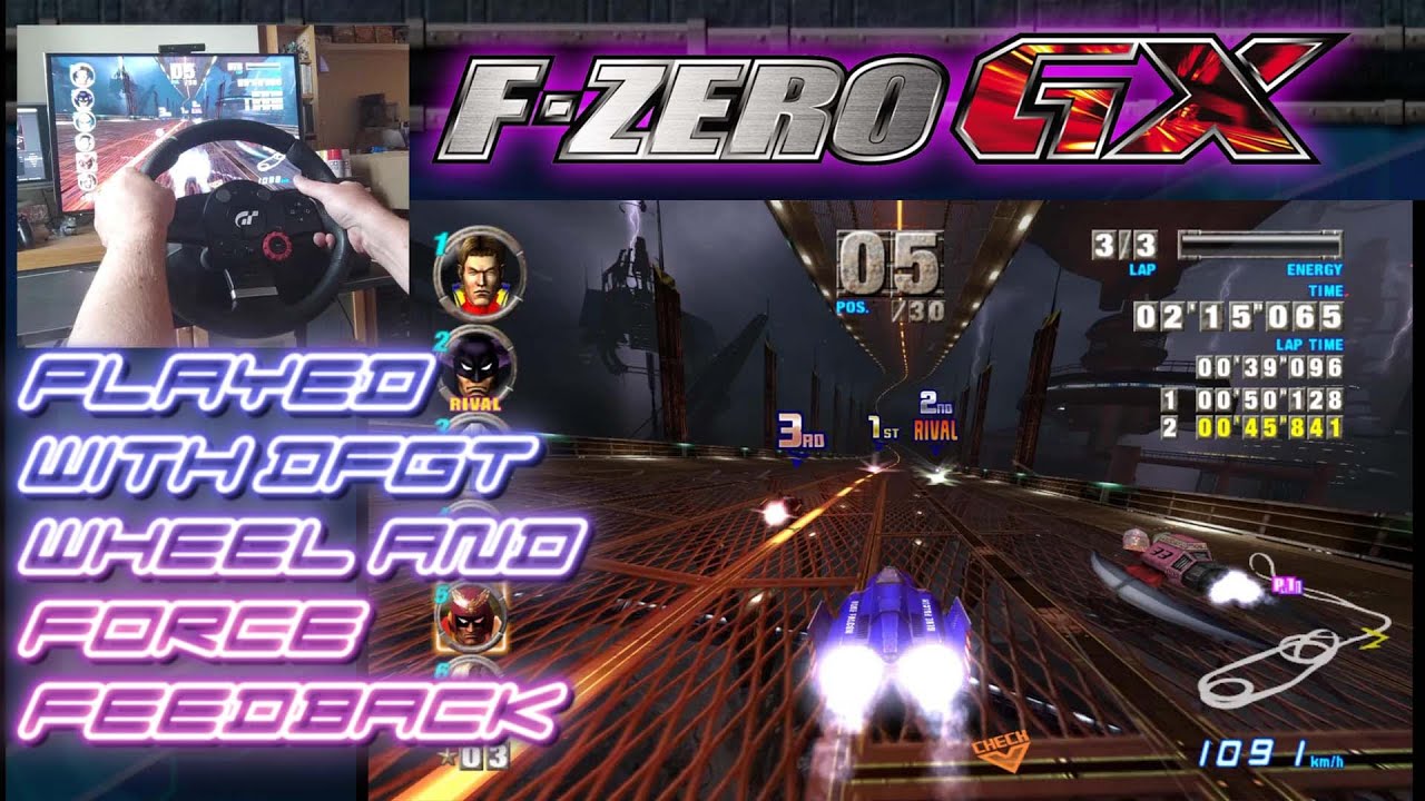 F Zero GX - Ruby Cup with DFGT & Force Feedback and commentary (sort of) - YouTube
