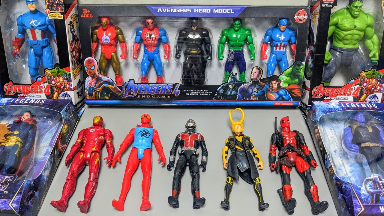 AVENGERS TOYS/action figures/unboxing/cheap price/spiderman,ironman ...