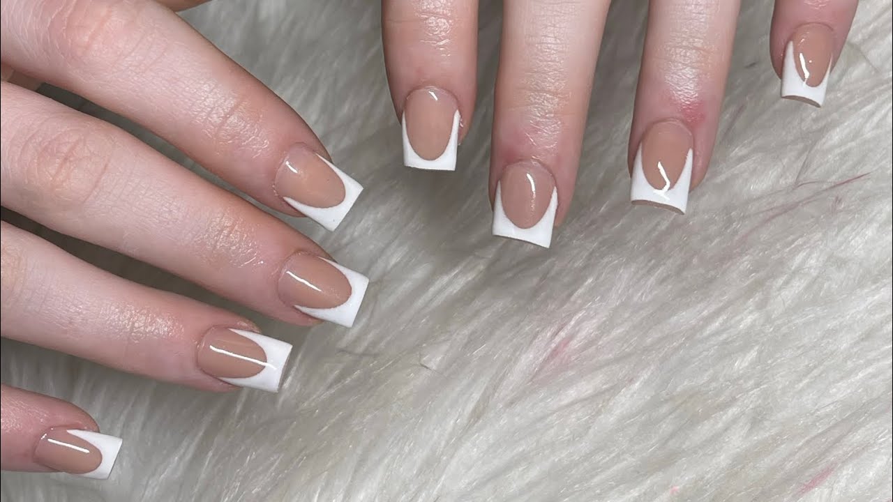 How to do French tip nails with gel polish! | Nail tutorial for ...
