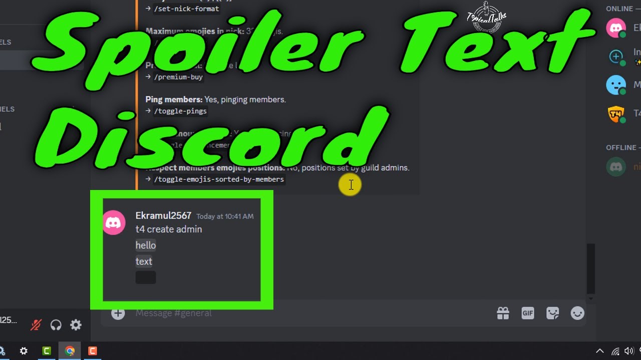 How To Blur Messages On Discord 2025 | Spoiler Text discord - YouTube