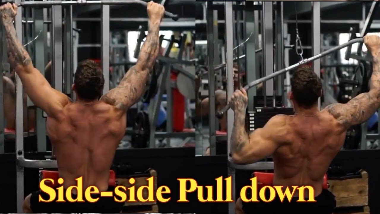 Side to side pull down for back - Back exercise - YouTube