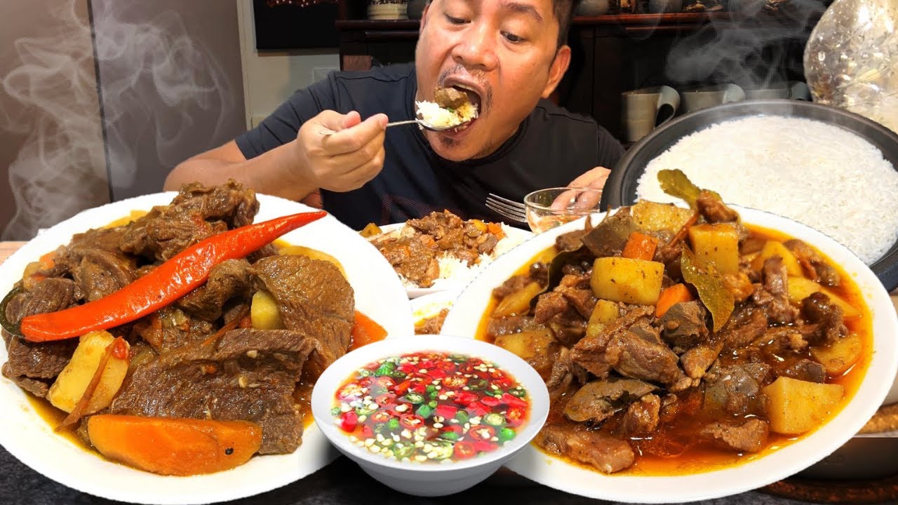 SARSARAP MENUDONG BULACAN! BEEF MECHADO! Filipino Food Mukbang! Love ...