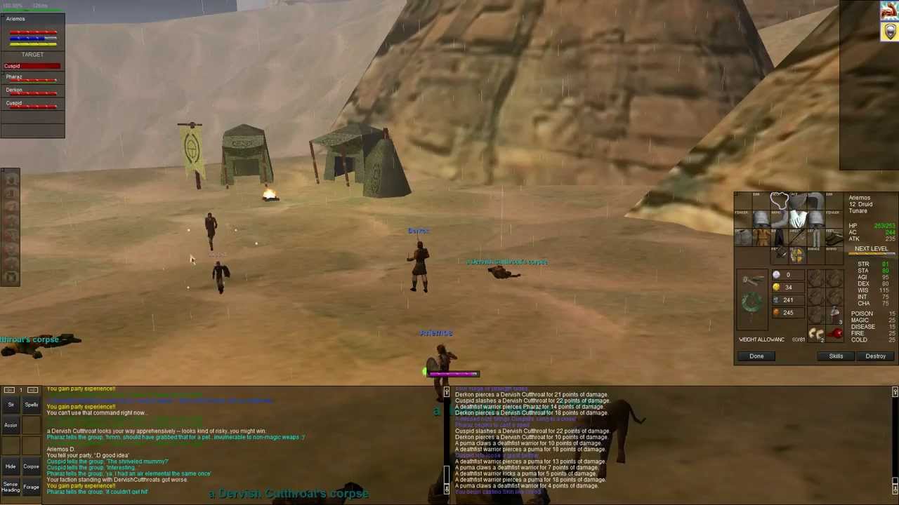 EverQuest (Project 1999) - Northern Desert of Ro - Dervish Camp 3 - YouTube