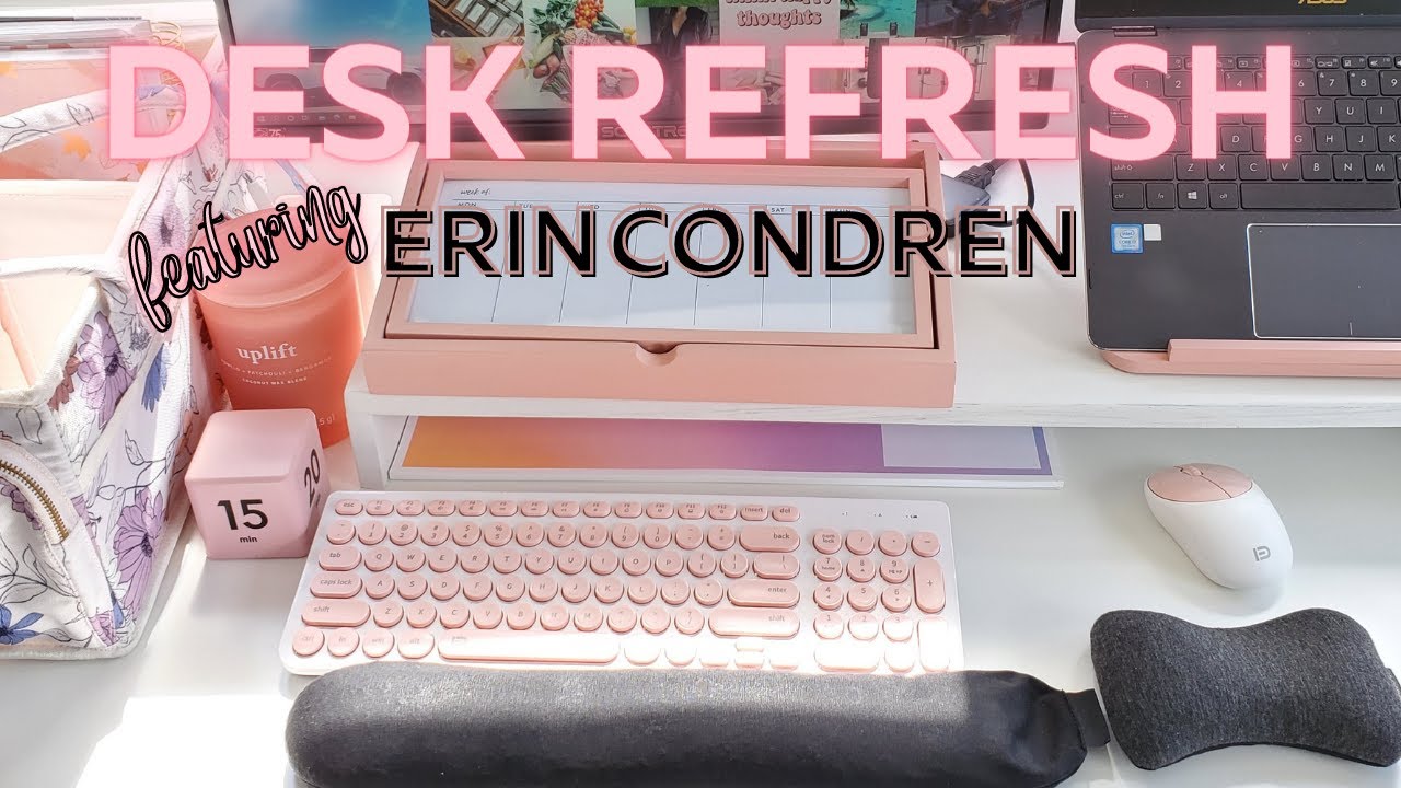 Desk Refresh Makeover featuring Erin Condren NEW Home & Desk Collection ...