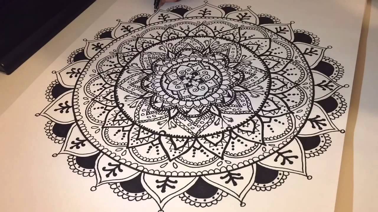 Speed Drawing Mandala Pattern - YouTube