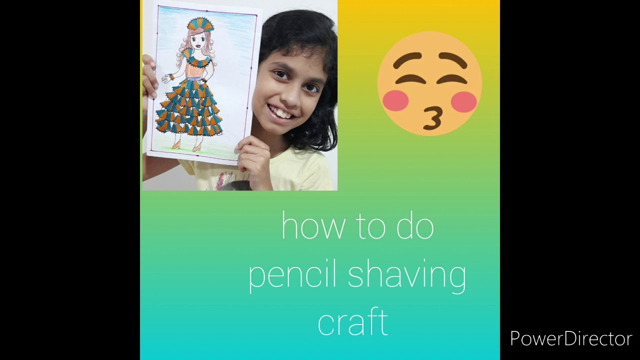 How to do pencil shaving craft - YouTube