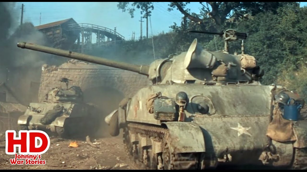 Kelly's Heroes - 3 Sherman Tanks Attack - YouTube