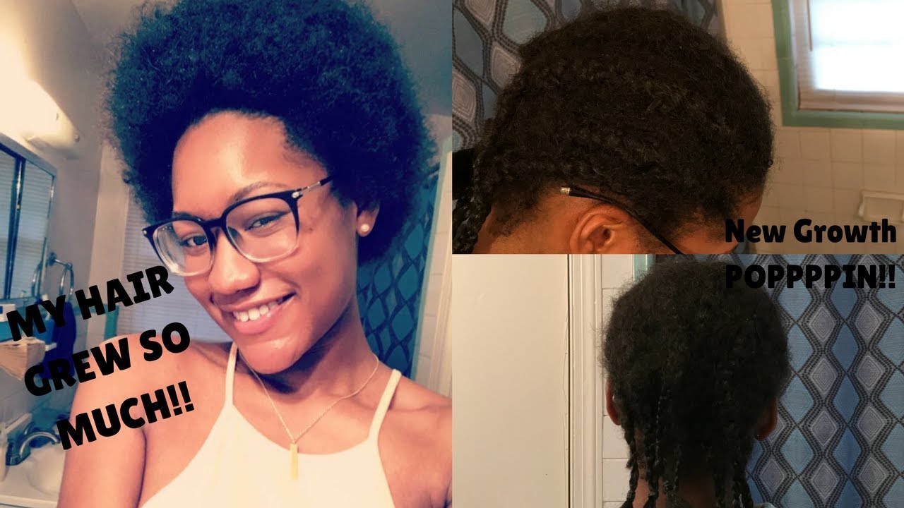 TAKING OUT ONE MONTH OLD CORNROWS | LENGTH CHECK | 2 Months Post Big ...
