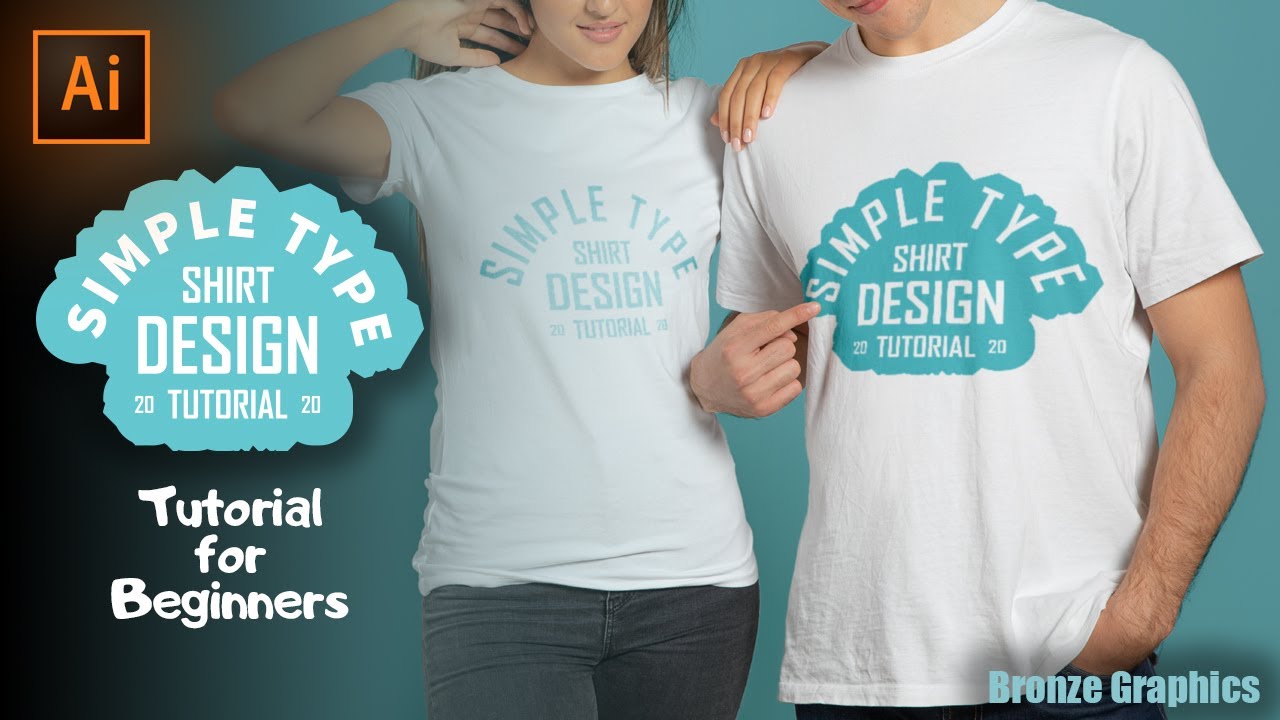 EP:01 Simple Type T-shirt Design Tutorial for Beginners - YouTube