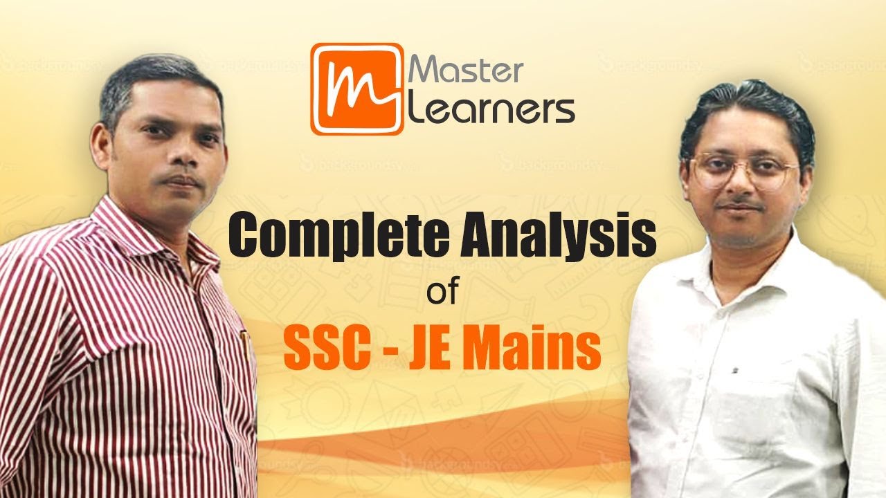Complete Analysis of SSC-JE 2022 Mains | Master Learners - YouTube