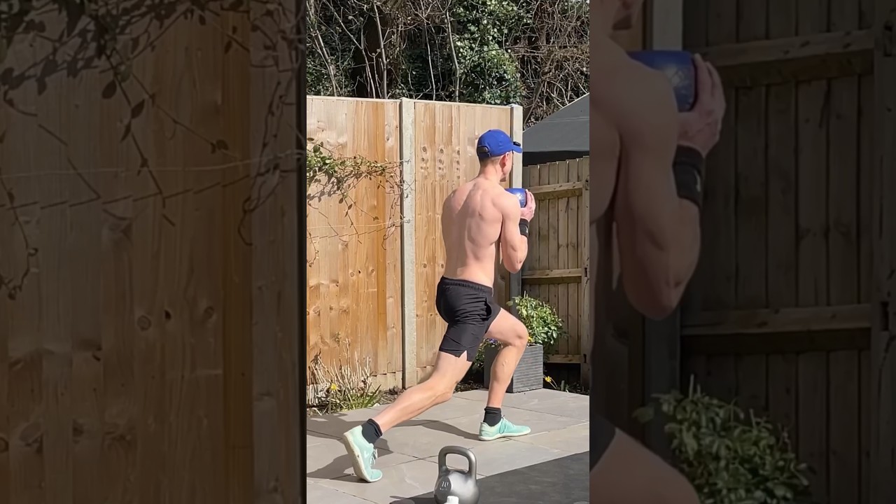 Kettlebell workout // kettlebell leg exercise // kettlebell reverse lunge exercise // - YouTube