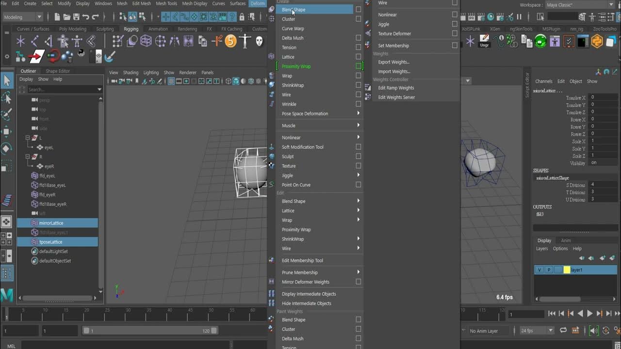 Maya Mirror Lattice Defromer -2 - YouTube