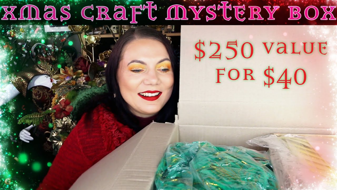 Christmas Craft Supplies MYSTERY BOX UNBOXING! - YouTube