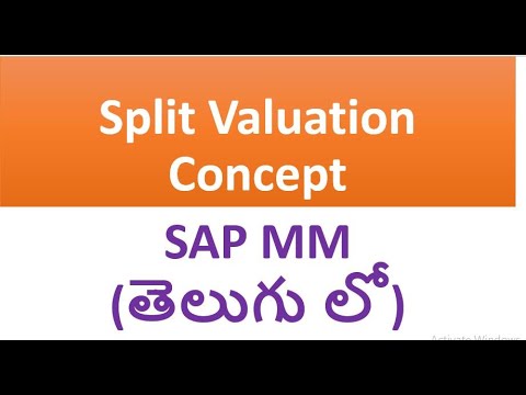 split valuation Concept & configuration | SAP MM Videos in telugu| SAP MM course in telugu - YouTube