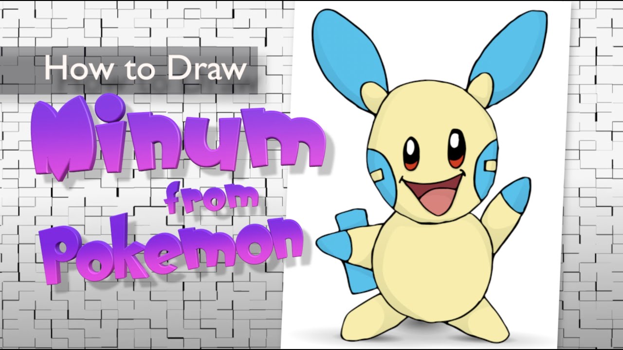How to Draw Minum 🕹 Pokemon 🕹 Pikachu 🕹 Art for Kids 🕹 Super Simple 🕹 ...