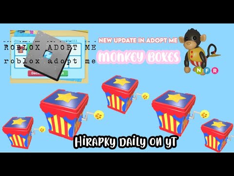 NEW! adopt me update :) MONKEY BOX?? WHAT'S INSIDE? - YouTube