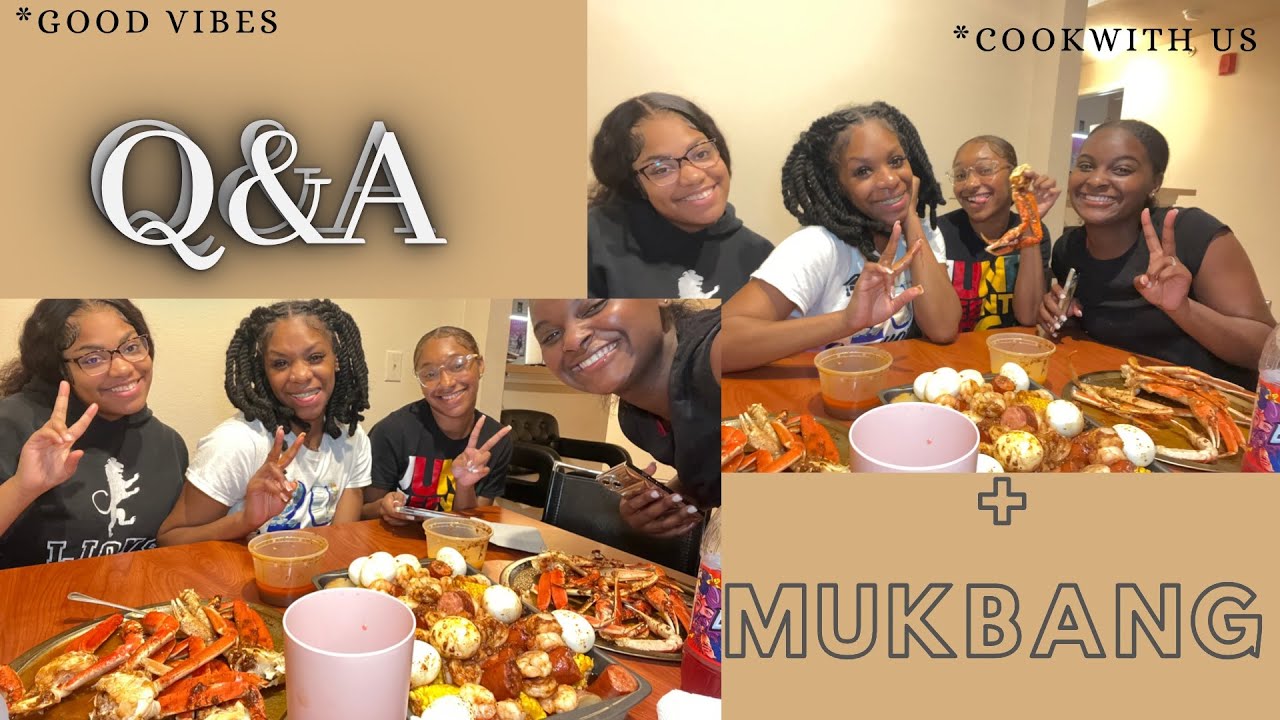 Q&A + Seafood MUKBANG || College tips, advice, story time, jokes and ...