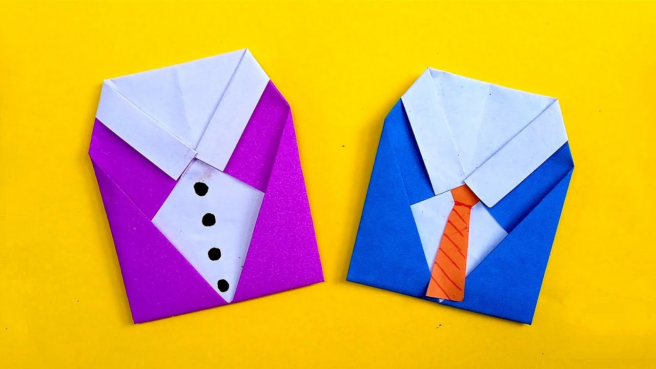 Tutorial Origami Baju Kemeja | Paper T-Shirt | Ide Kreatif - YouTube