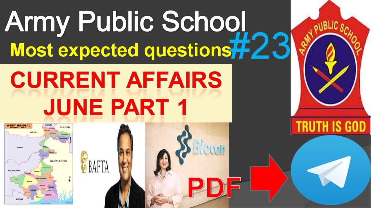 Current Affairs for APS Army Public School | APS 2020 | AWES | Part 23 ...