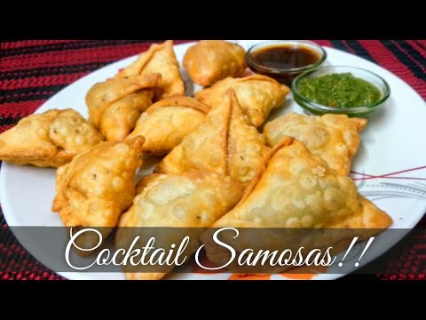 Easy Cocktail Samosas At Home | Quick Matar Samosa Recipe #diwali - YouTube