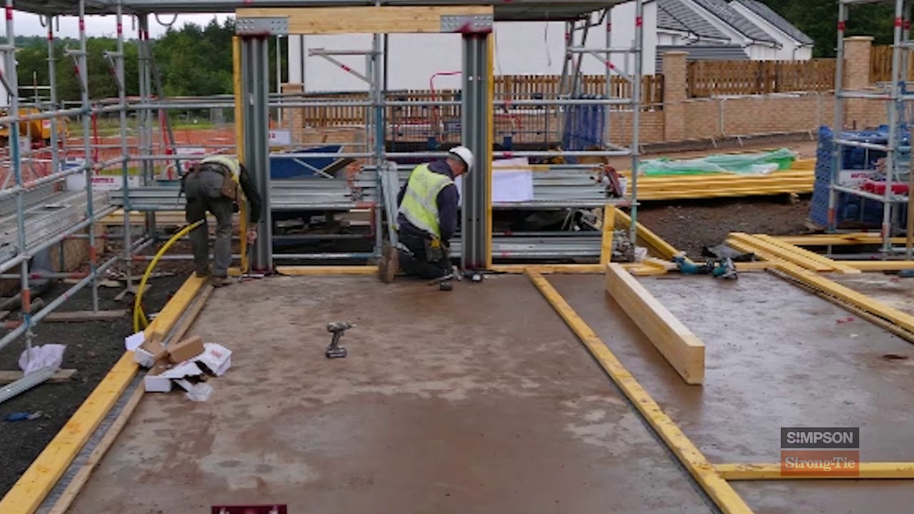 Installation of a Simpson Strong-Tie Steel Strong-Portal - YouTube