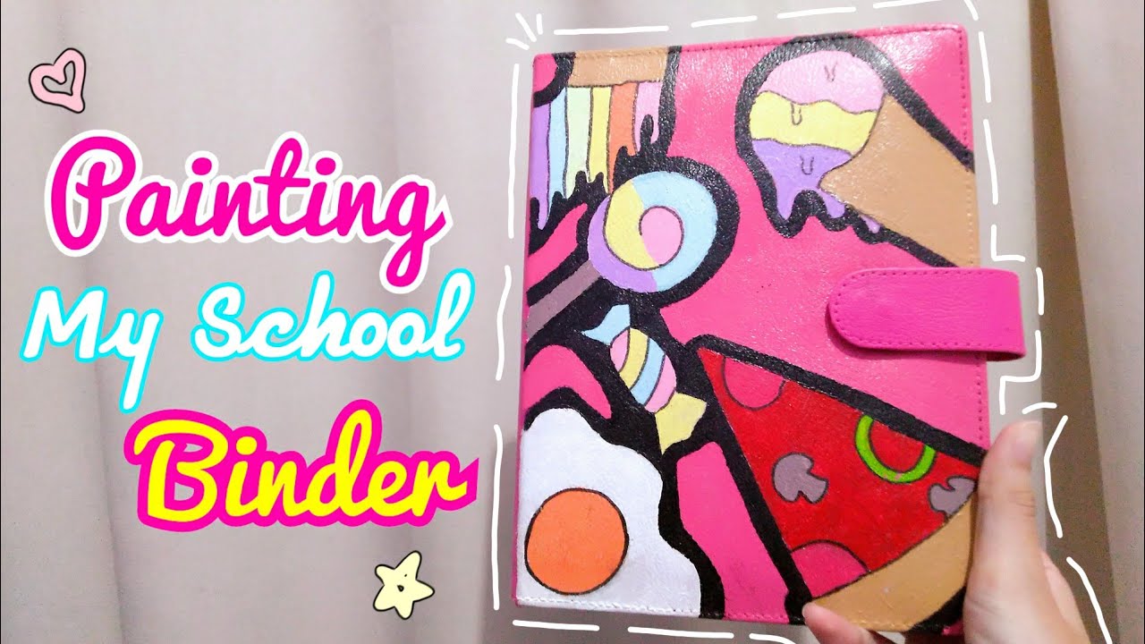 🖌️DIY Painting My School Binder ~I paint my binder~ || 🇮🇩 - YouTube