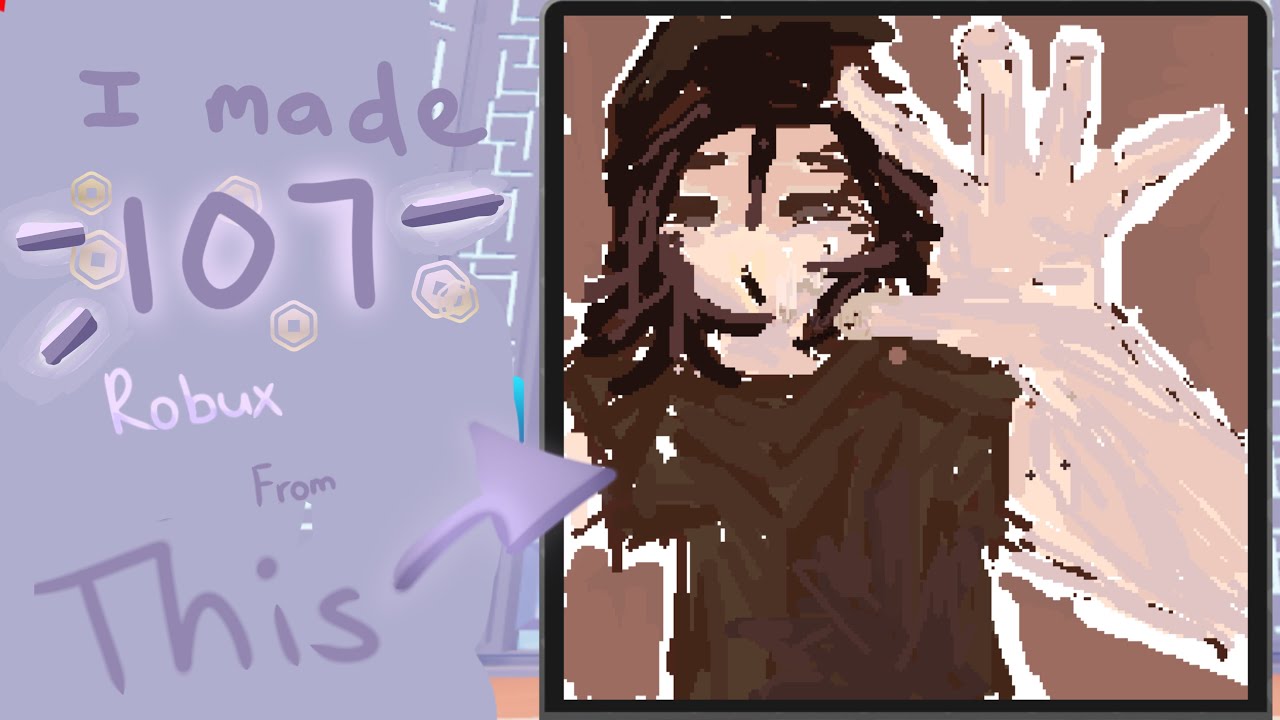 I made 107 robux in Draw and Donate 🎨 #digitalart #roblox - YouTube