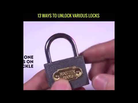 13 Ways to Unlock your lock when you lose the keys - YouTube