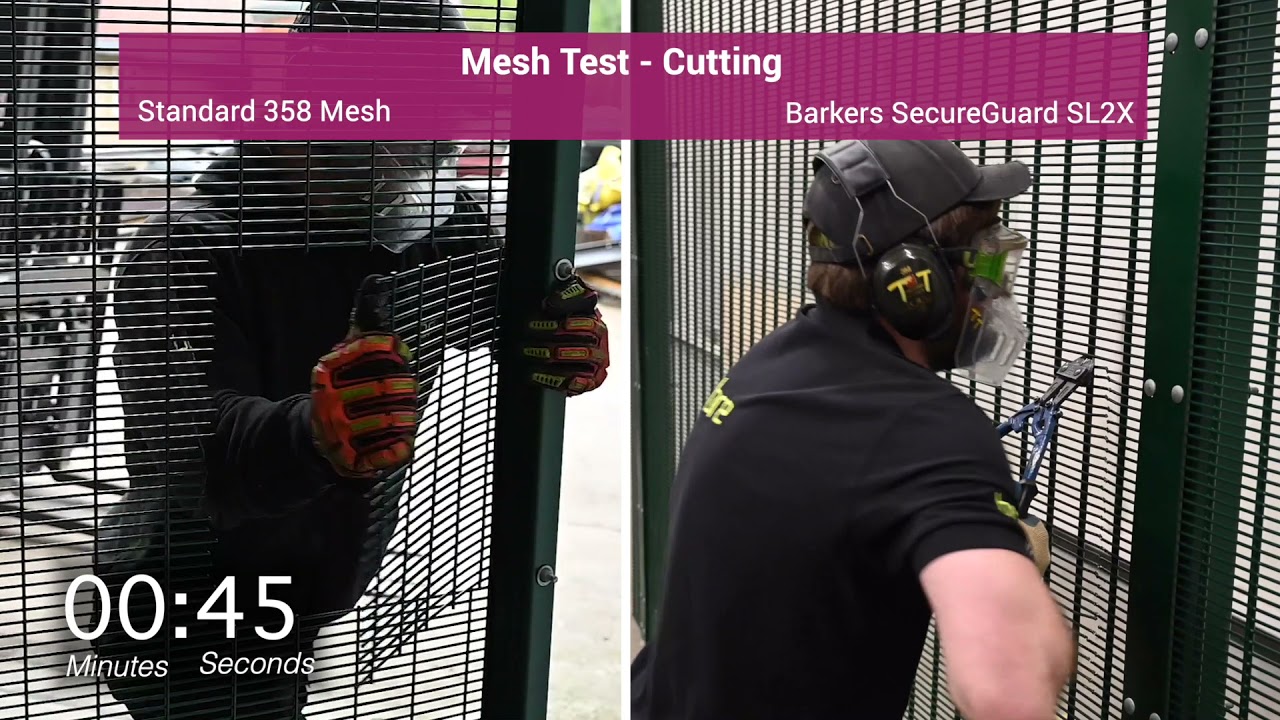 Bolt Cutter Test Comparison - SecureGuard SL2X vs 358 mesh - YouTube