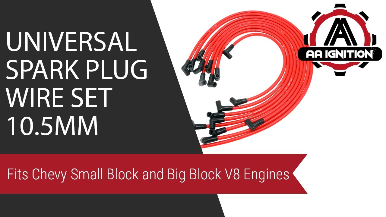 Universal Spark Plug Wire Set 10.5MM - Fits Chevy Small Block and Big ...