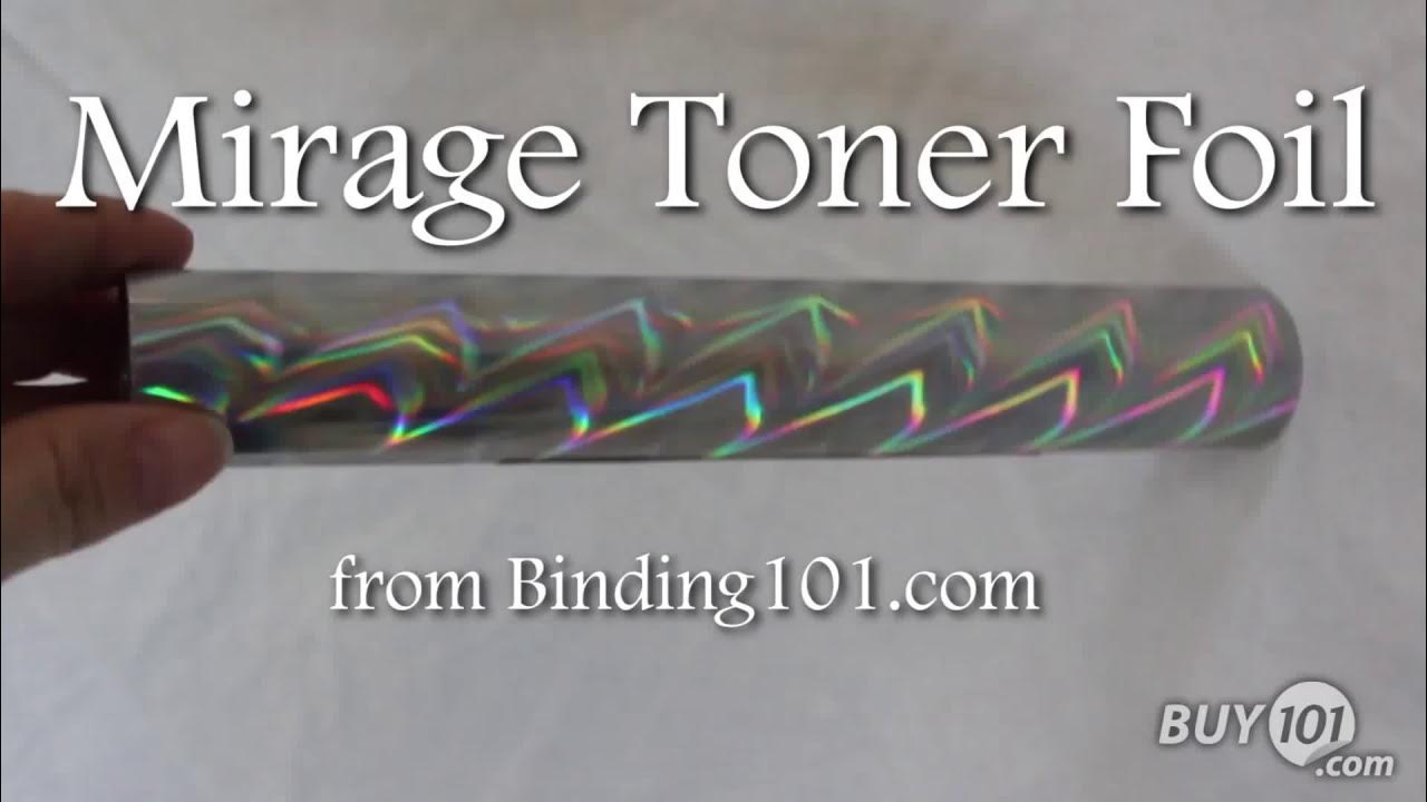 Holographic Mirage Toner Foil for Foil Fusing - Binding101 - YouTube