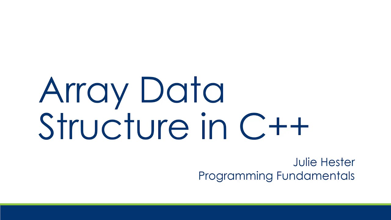 Arrays in C++ Tutorial - YouTube