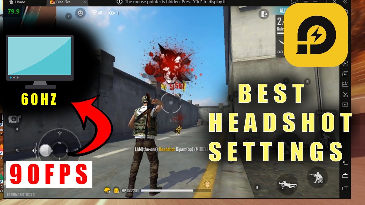 How to Play Free Fire at 90FPS on 60Hz monitor And Best Headshot ...