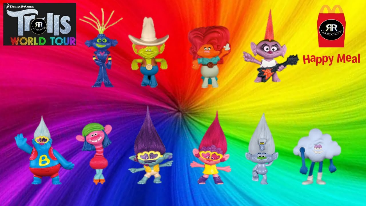 TROLLS WORLD TOUR | MCDONALDS HAPPY MEAL COMPLETE SET UNBOXING - YouTube