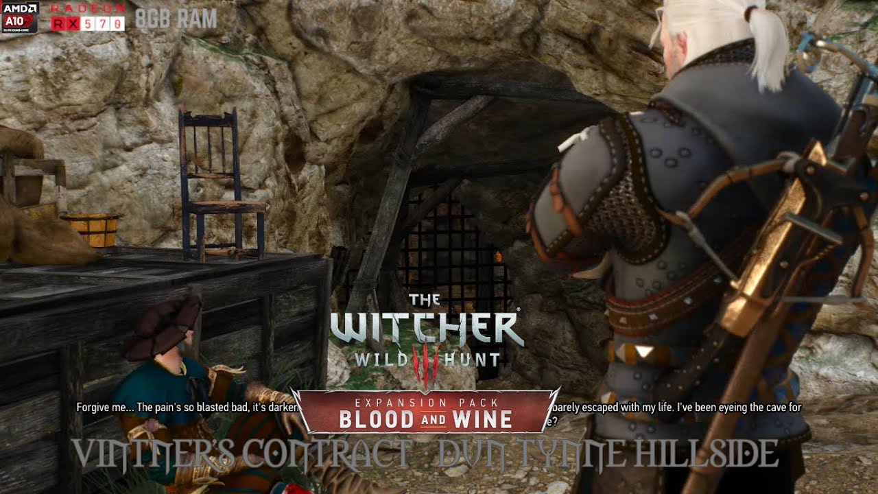 The Witcher 3 : BaW Vintner's Contract : Dun Tynne Hillside [Full Gameplay] - YouTube