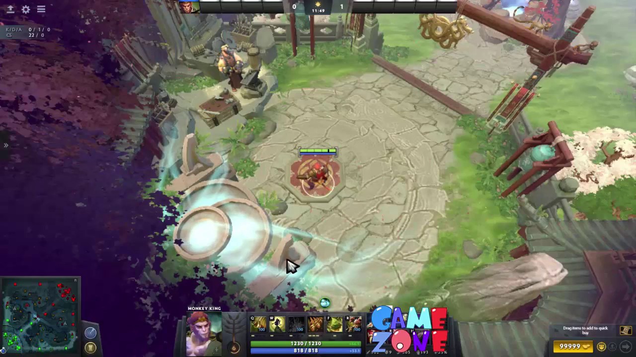 Monkey King can Jump from one side to otherside Without see any tower ...