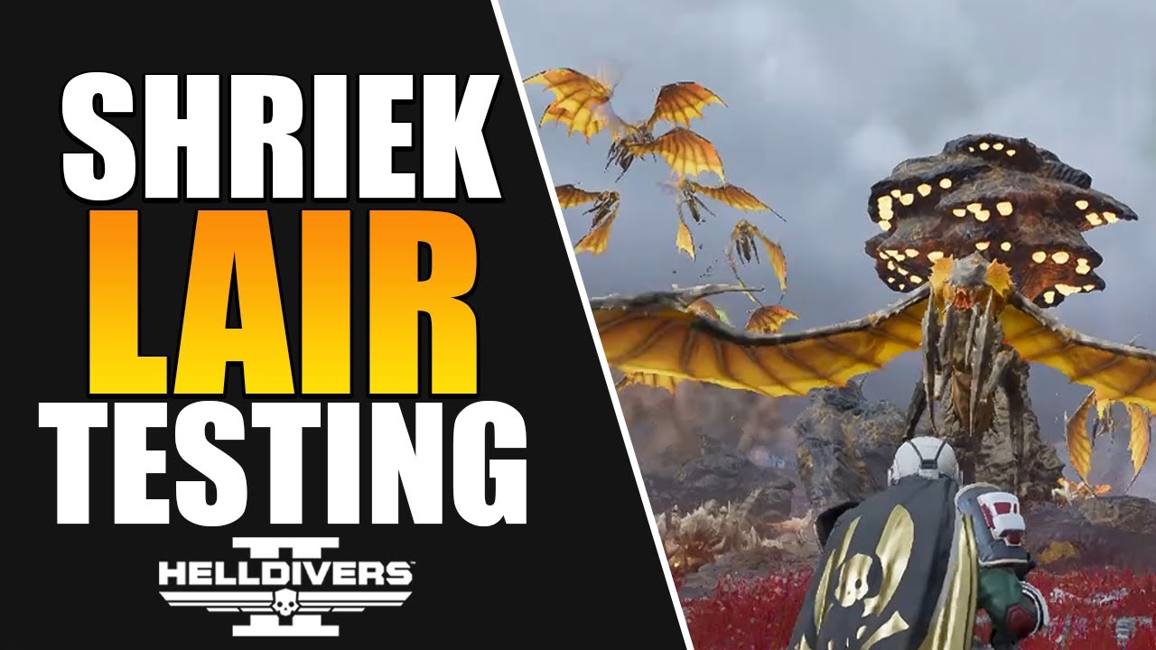 Helldivers 2 - Shrieker Nest Destruction Testing & Tips - YouTube