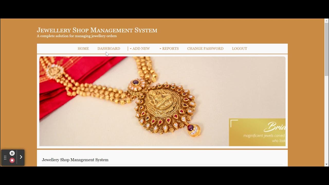 Jewellary Shop Management System ASP C# MySQL Project - YouTube