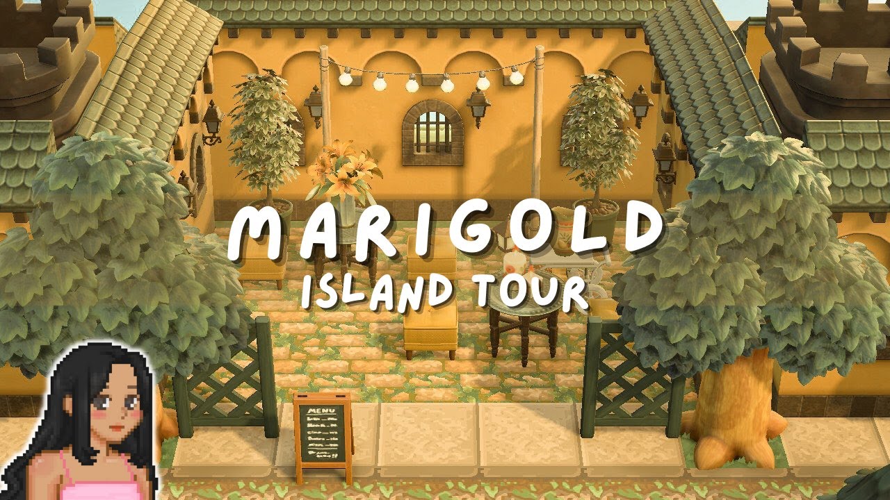 Yellow Themed Island - MARIGOLD | Island Tour | Animal Crossing New ...
